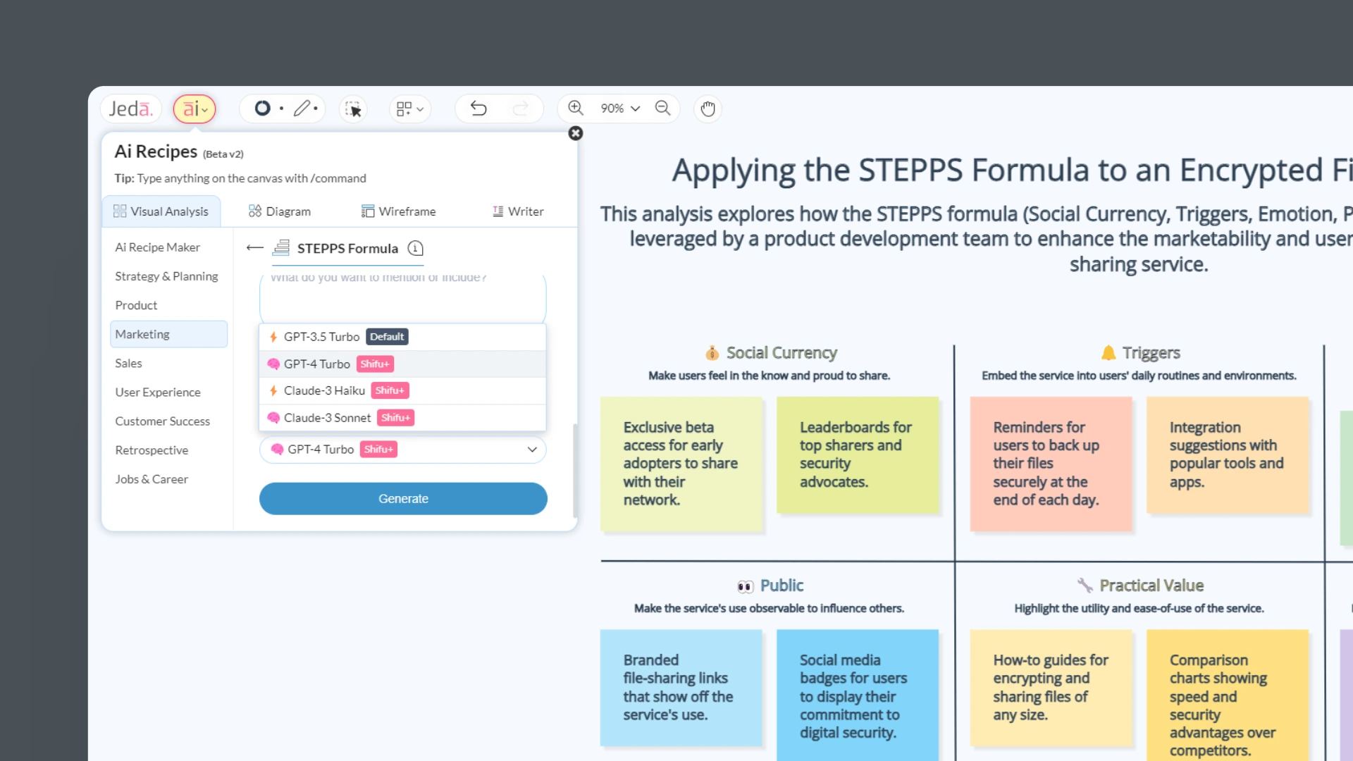 Generate STEPPS Formula with AI Using Jeda.ai's Generative AI Canvas
